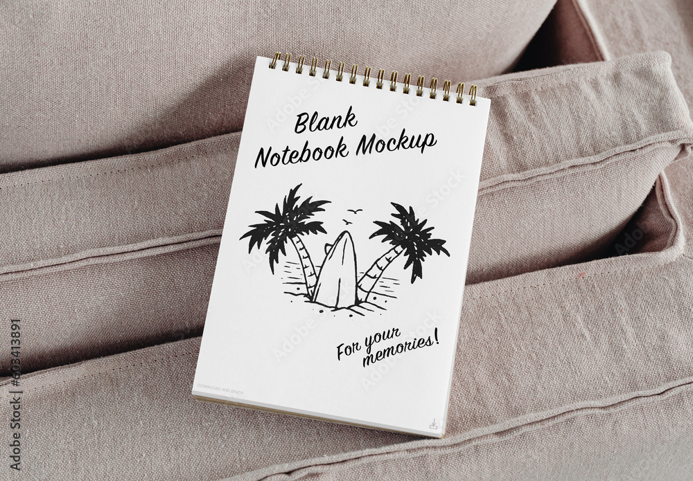 Blank Notebook Mockup Stock Template | Adobe Stock