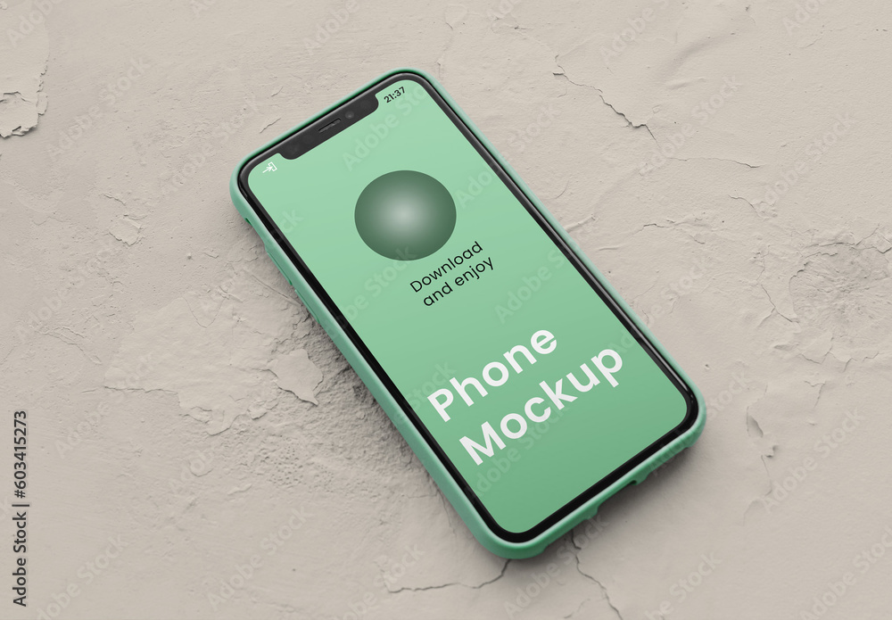 Perspective Phone Mockup Stock Template | Adobe Stock