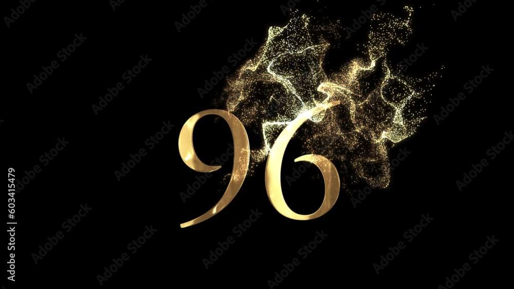 Golden number 96 from particles, numbering, ninety-six, golden numbers ...