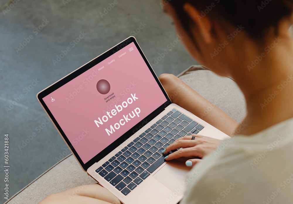 Perspective Notebook Mockup Stock Template | Adobe Stock