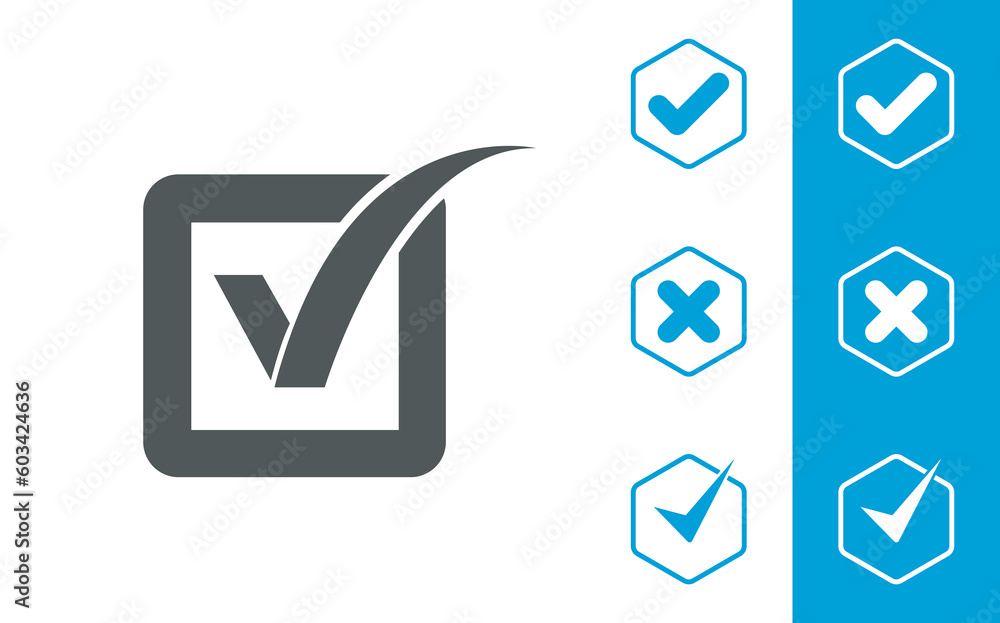 Check mark icon. Modern check mark icon isolated on white and colour ...