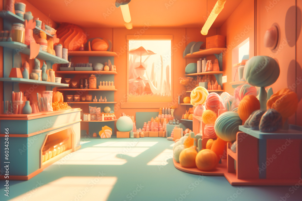 candy store animation and background Stock Illustration | Adobe Stock