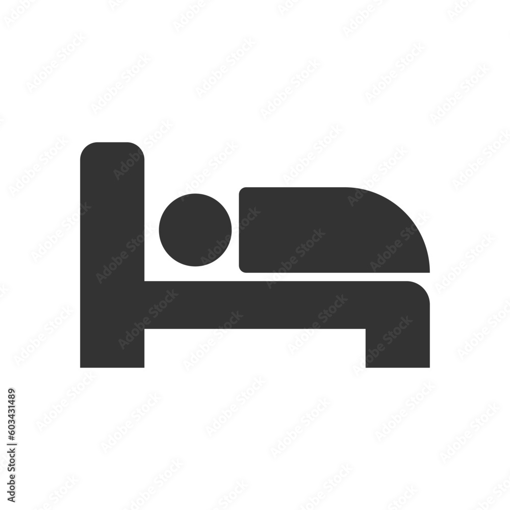Sleeping icon. Bed symbol modern, simple, vector, icon for website ...