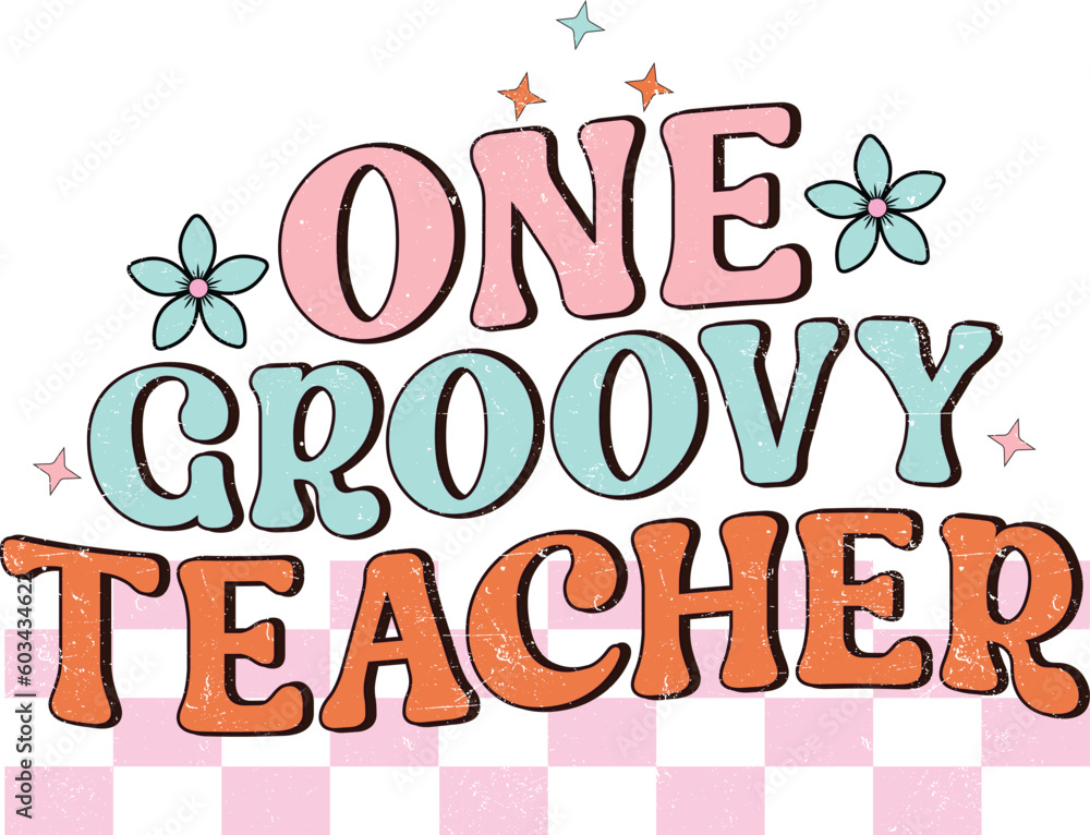 Retro Teacher Design Stock Vector | Adobe Stock