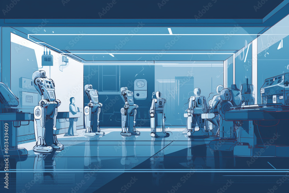 A Simple And Elegant Composition Of Robots Interacting With Humans In A Service Oriented
