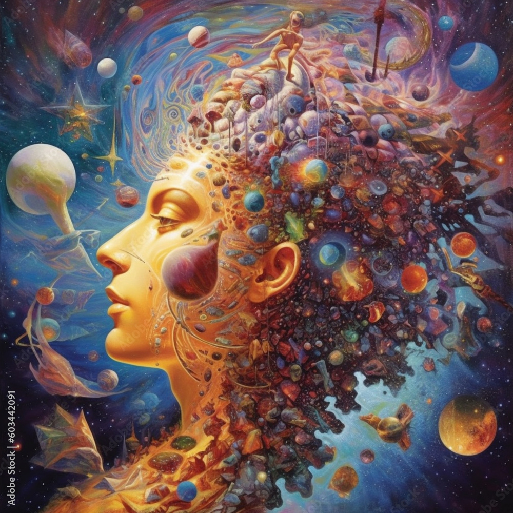 Das Labyrinth der Gedanken: Eine Grafikillustration des menschlichen ...