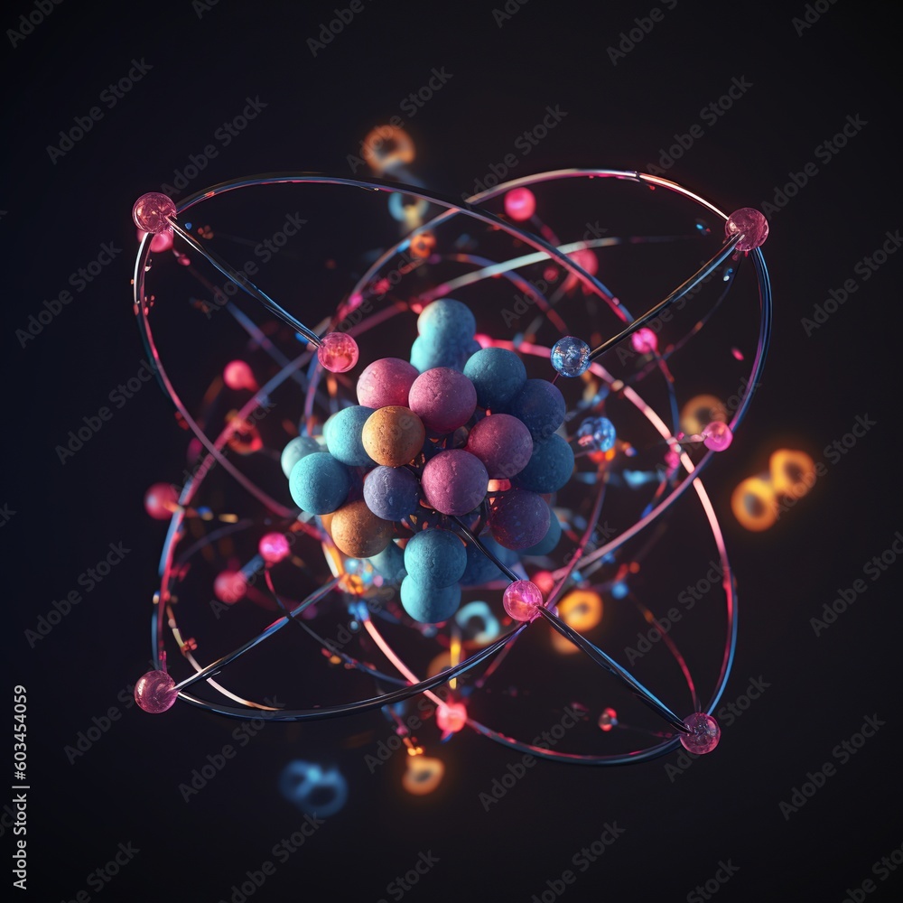 atom, science, light, molecule, illustration, symbol, physics ...