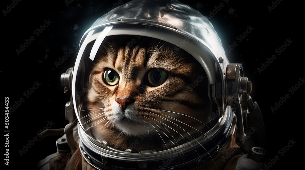 cat, animal, space, austronaut, spaceman, open, halloween, mask, face ...