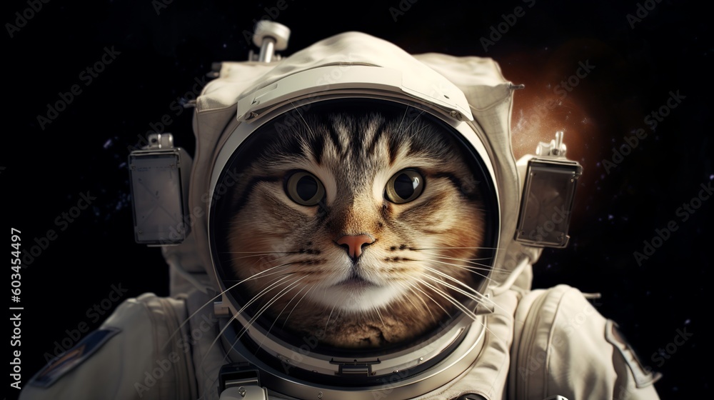 cat, animal, space, austronaut, spaceman, open, halloween, mask, face ...
