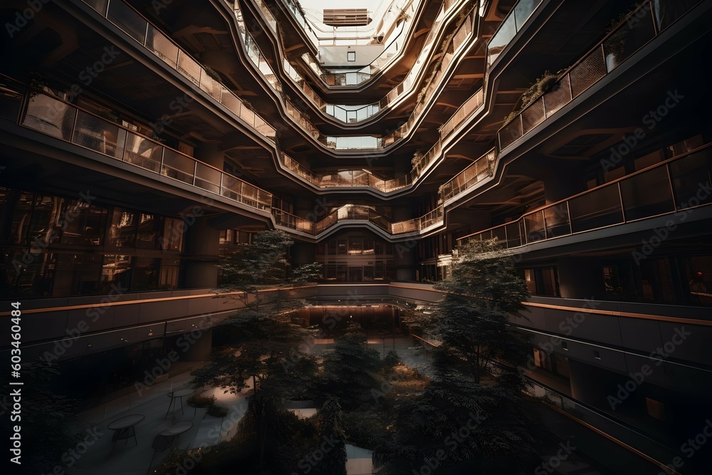 An architectural design focusing on the structure and layout of a ...