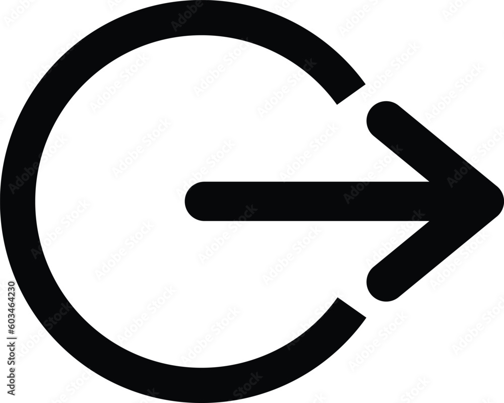 circle logout icon vector in trendy style isolated on white background ...