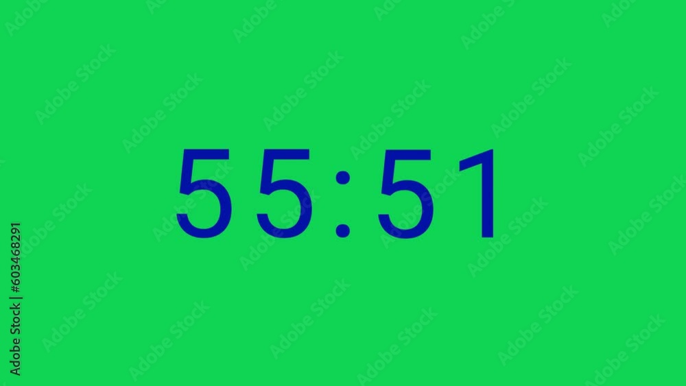 Stylish 60 Seconds 1 Minute Analog 4 Digits Countdown Clock Timer