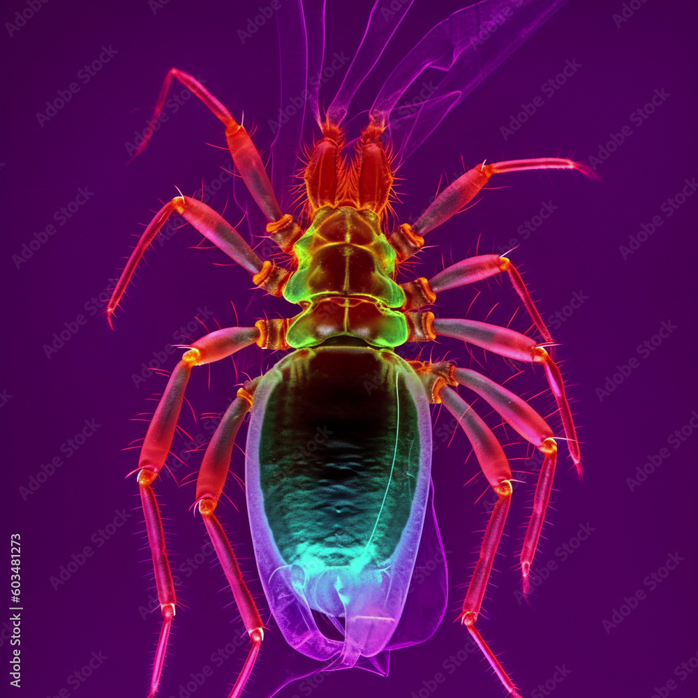 AI-Generated illustration of the x-ray of a Lyme tick. Great for ...
