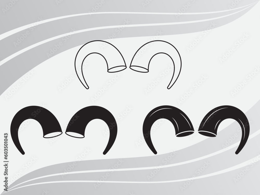 Devil Horn, Devil Horn SVG, Devil Horn Silhouette, Horn Silhouette ...