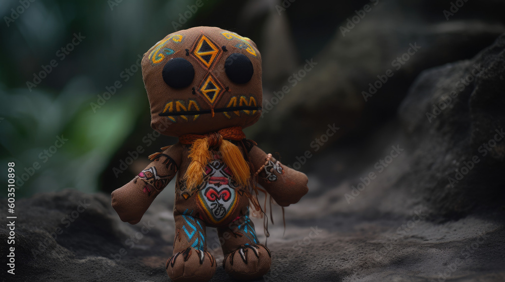 voodoo doll effigy, magical traditions, tribal ritual - by generative ...