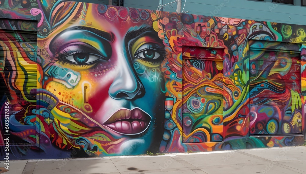 Revolutionary Expression: A Bold Street Art Mural Advocating Activism ...