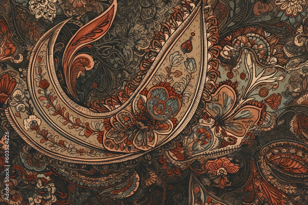 An Indian-inspired seamless paisley pattern for fashion and wallpaper ...