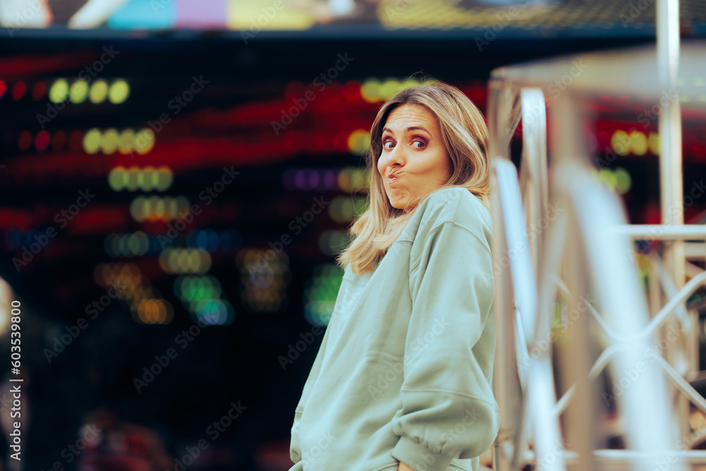Stressed Woman Shrugging Thinking What to Do. Confused puzzled ...