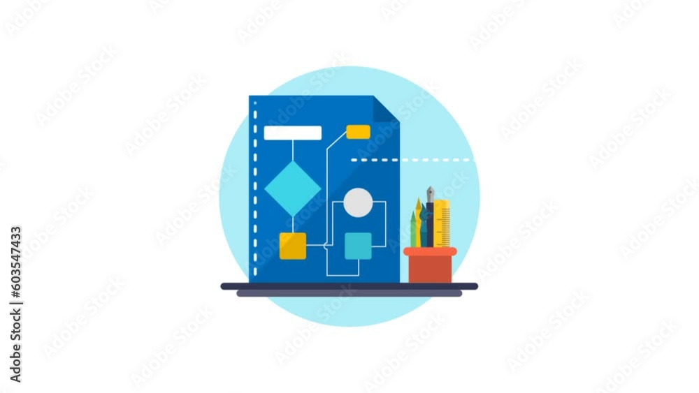flowchart logic Icon of nice animated for your creative project videos ...