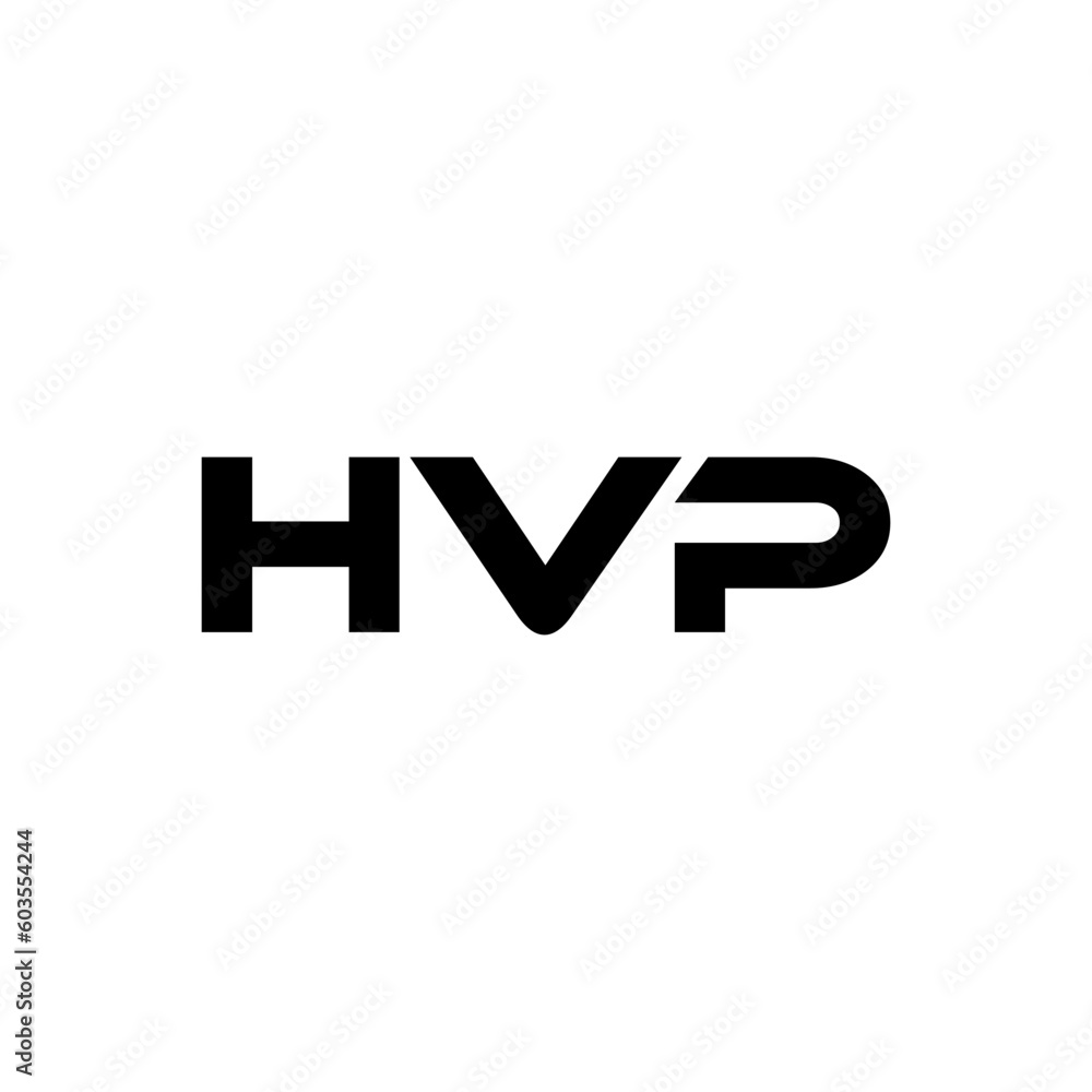 HVP letter logo design with white background in illustrator, vector logo modern alphabet font ...