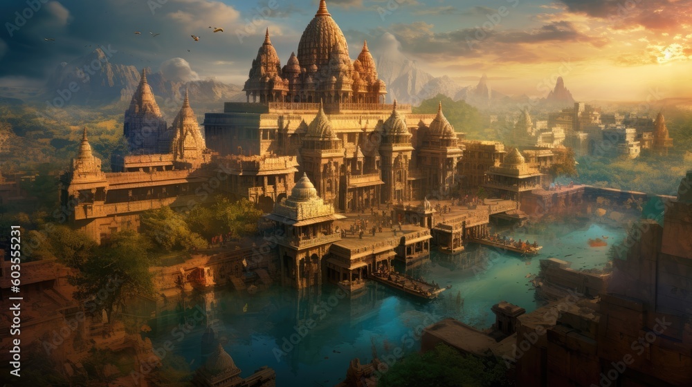 Ancient India civilization in the Indus Valley, Generative AI Stock ...