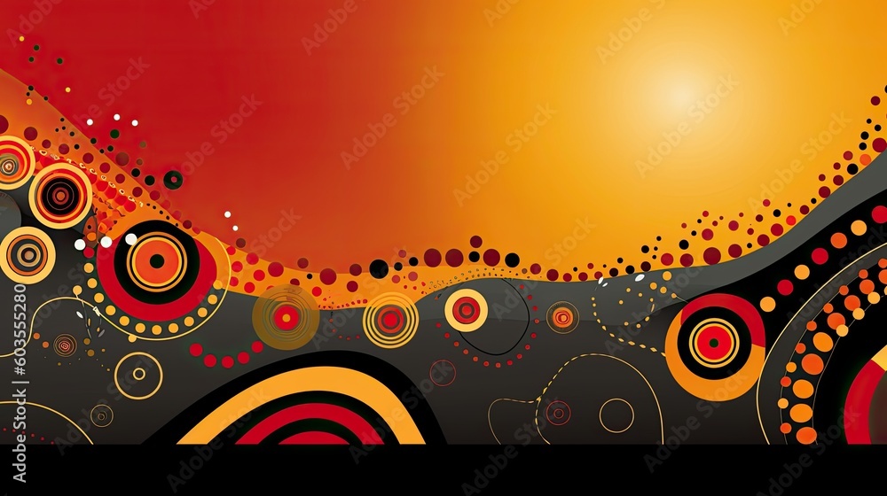 Australia Aboriginal inspired background with dreamtime and songlines ...