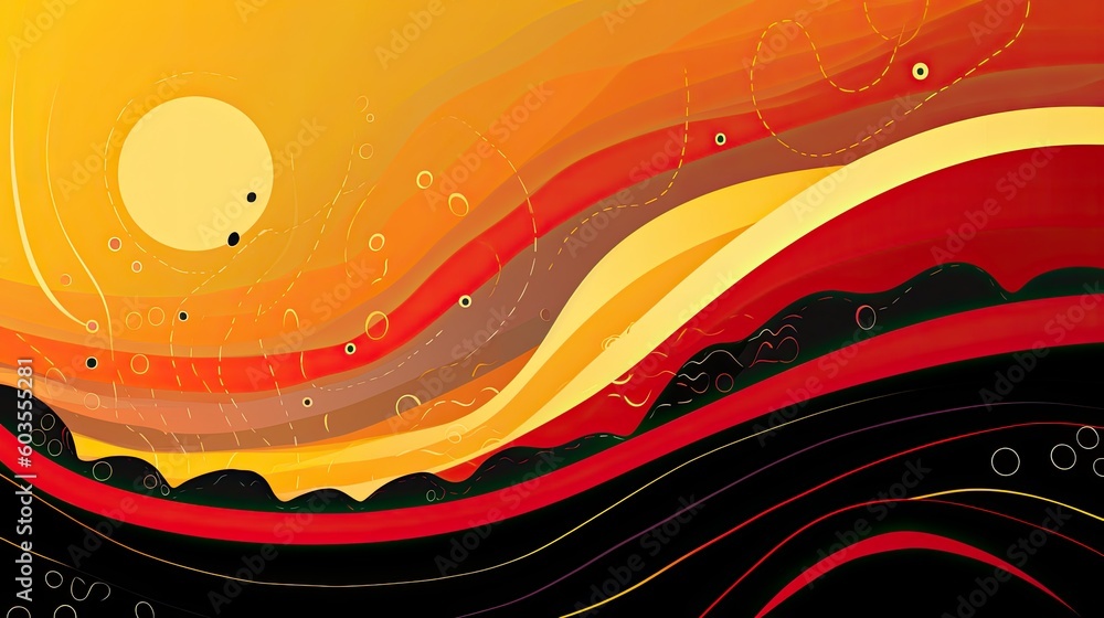 Australia Aboriginal inspired background with dreamtime and songlines ...