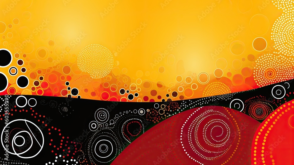Australia Aboriginal inspired background with dreamtime and songlines ...