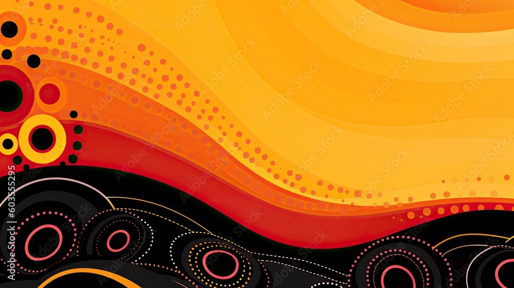 Australia Aboriginal inspired background with dreamtime and songlines ...