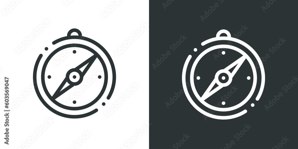 Compass. Location icon. Simple outline sign navigation Stock Vector ...