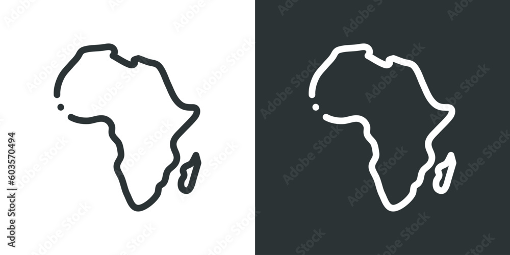 Africa map icon Stock Vector | Adobe Stock