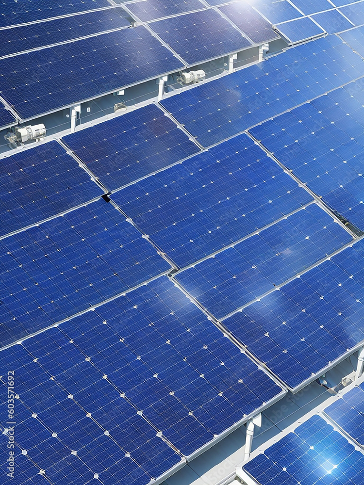 Solar cell panels system close up, alternative source of electricity ...