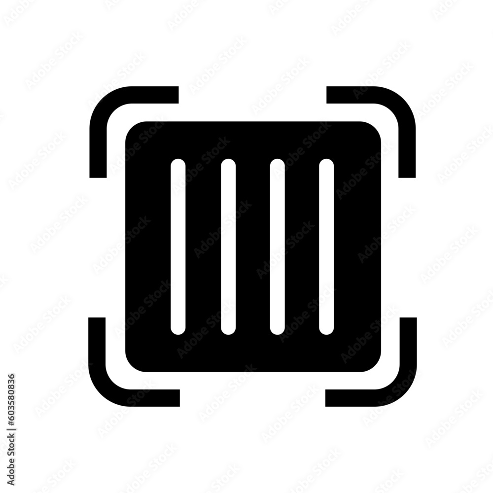 Scan Barcode Shopping Ecommerce Solid Icons and Symbols Png Illustrator Stock Vector | Adobe Stock
