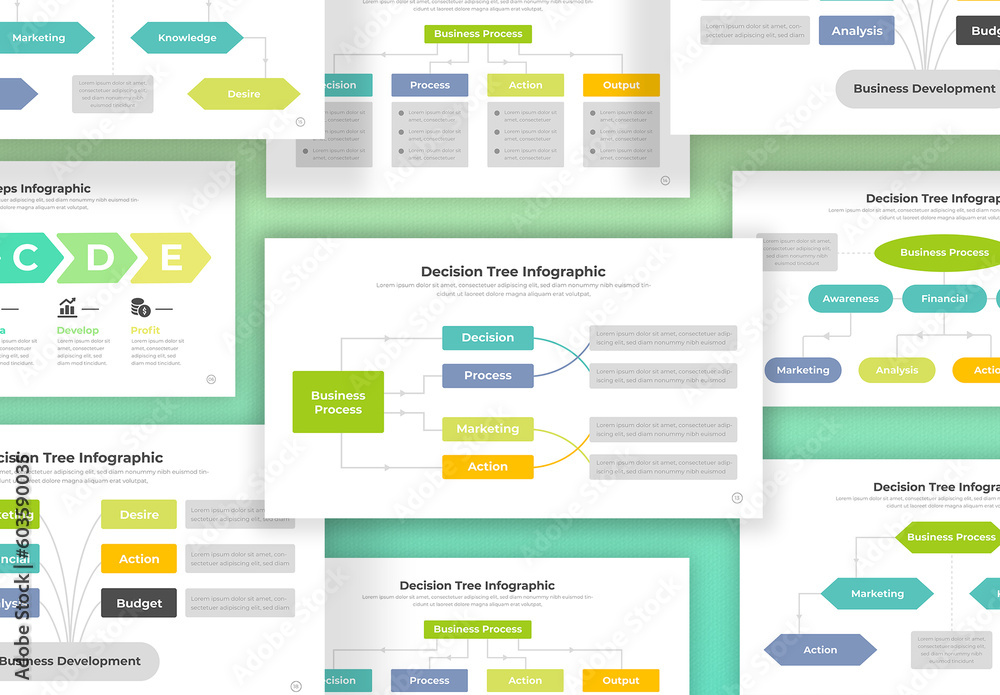 Business Decision Tree Infographic Stock Template | Adobe Stock