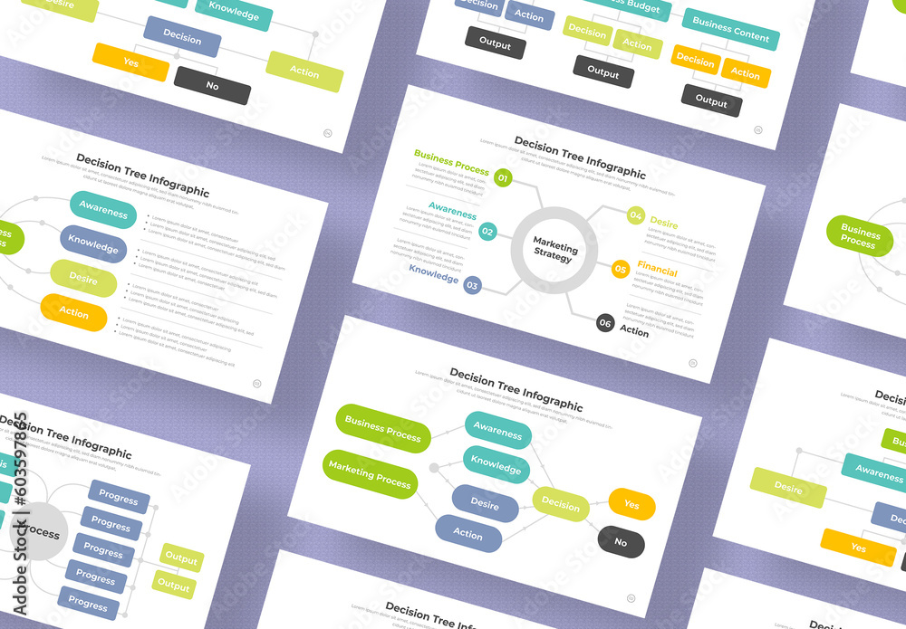 Decision Tree Infographic Template Layout Stock Template | Adobe Stock