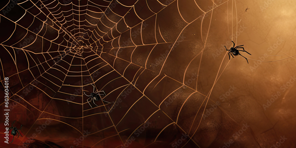 cobweb spider backdrop background banner, generated ai, generated, ai ...