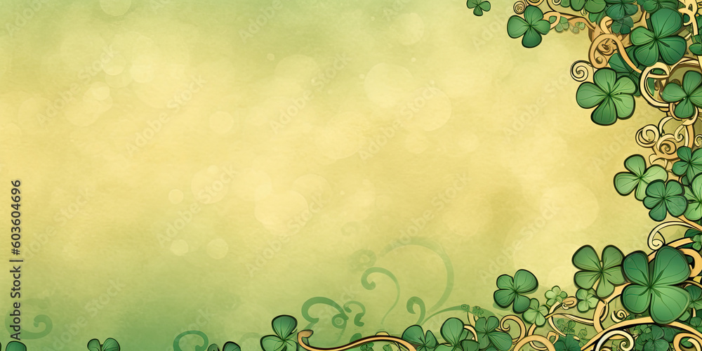 St. Patrick's Day Irish green background Ireland celebration, Generated ...
