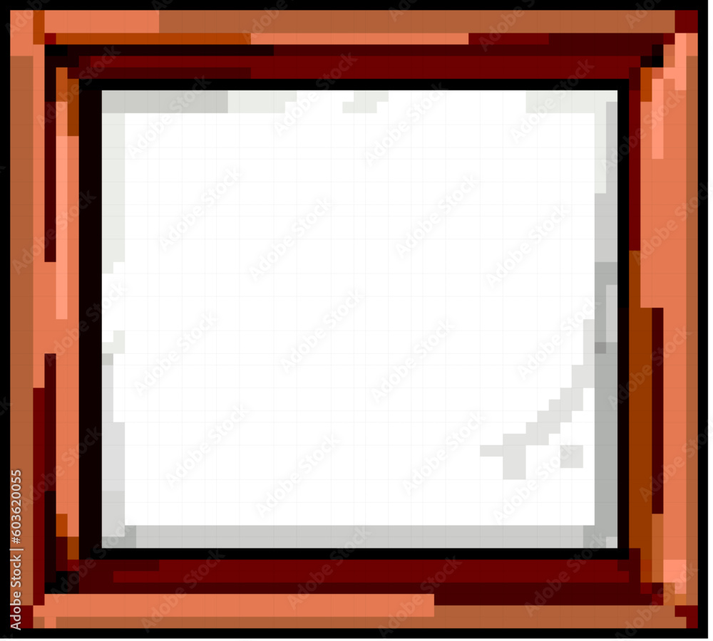 blank photo frame game pixel art retro vector. bit blank photo frame ...