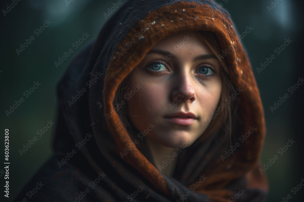 Anna, the devout prophetess, with wise eyes and a serene countenance ...