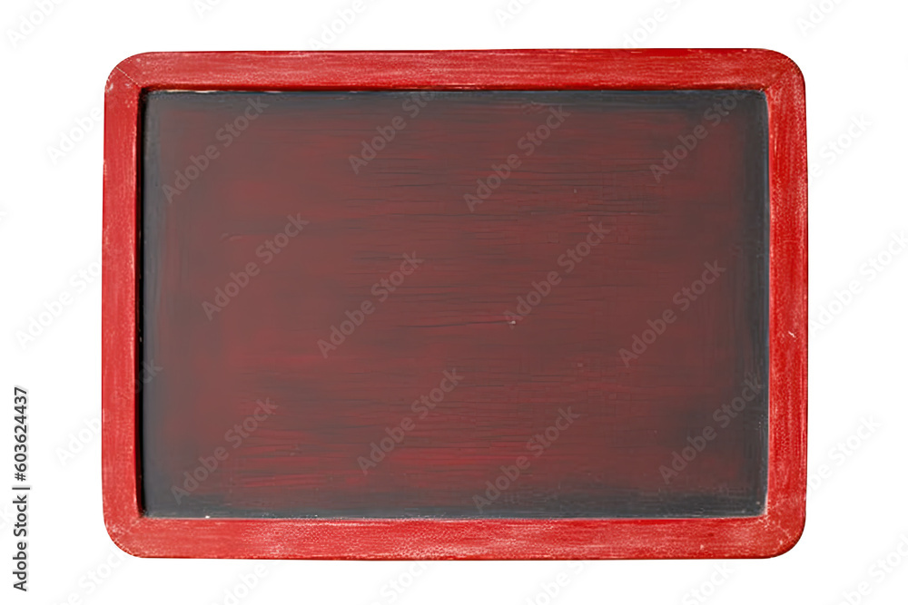 PNG Blank red chalkboard with red wooden frame on transparent ...