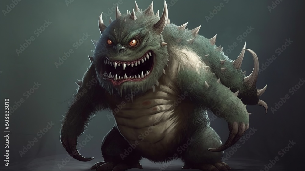 monster, cartoon, face, vector, illustration, head, halloween, smile ...