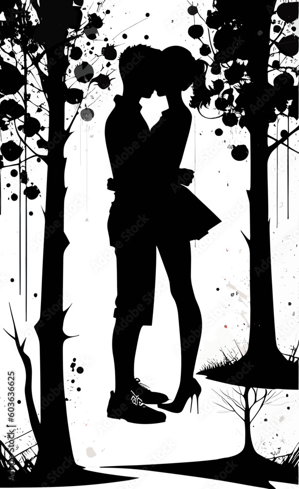 Love Images Vector Background Couple Silhouette Stock Vector Adobe
