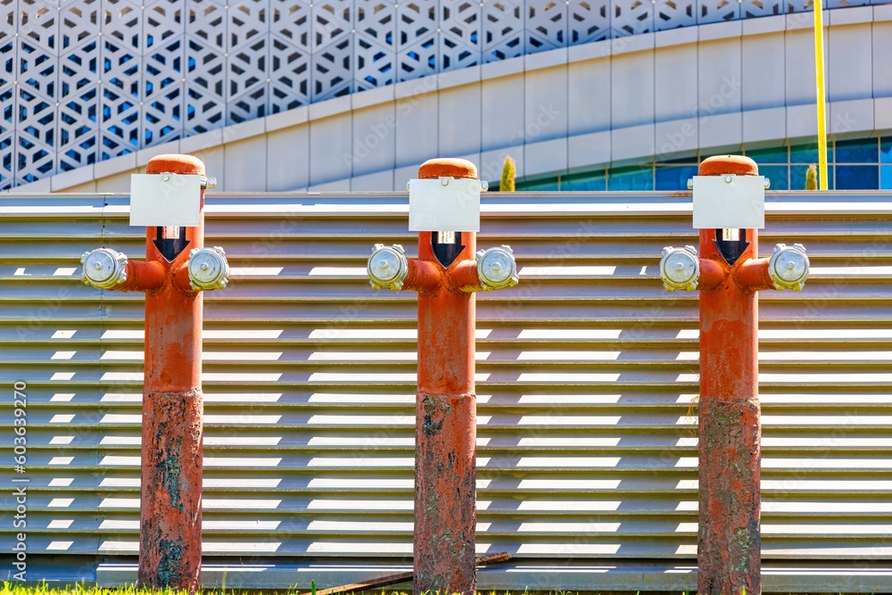 Water fire hydrant for safety when extinguishing a fire Stock Photo ...