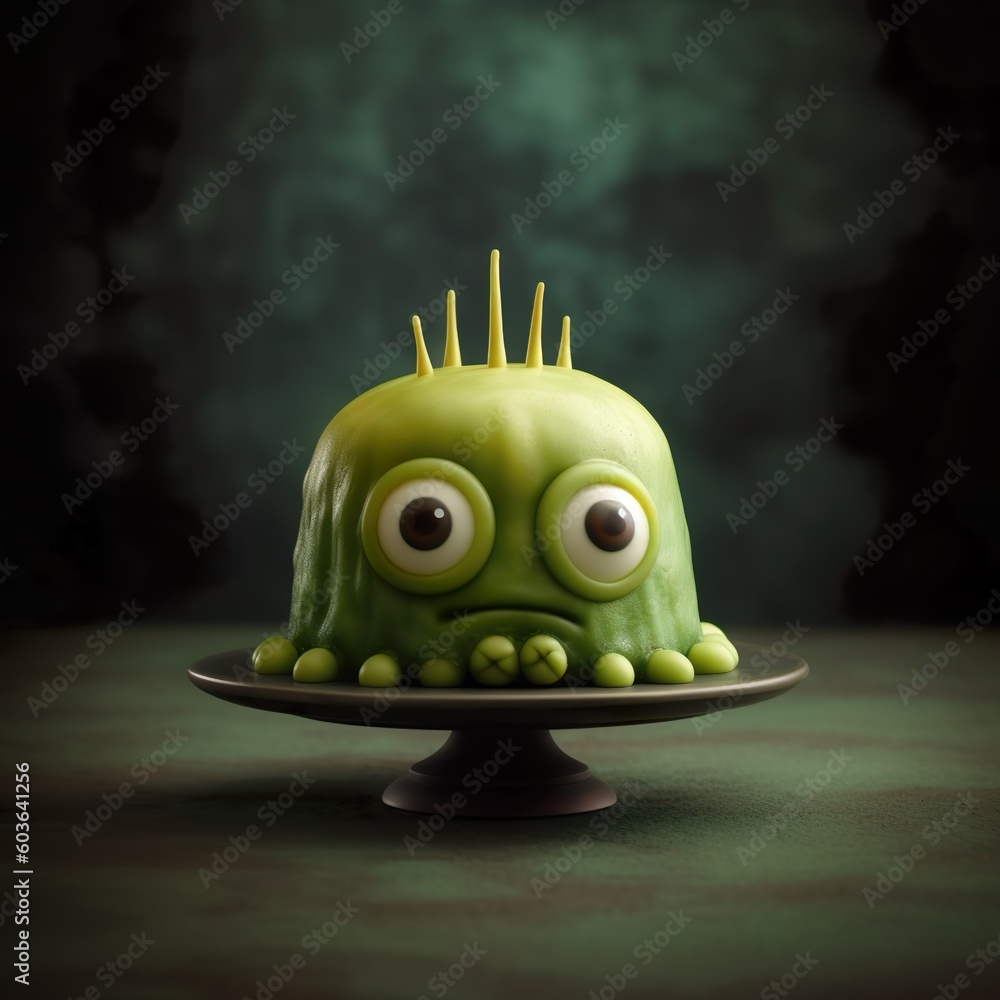 green alien monster Stock Illustration | Adobe Stock