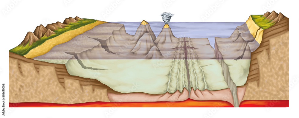 The ocean floor, sea floor, underwater relief, earth's oceans ...