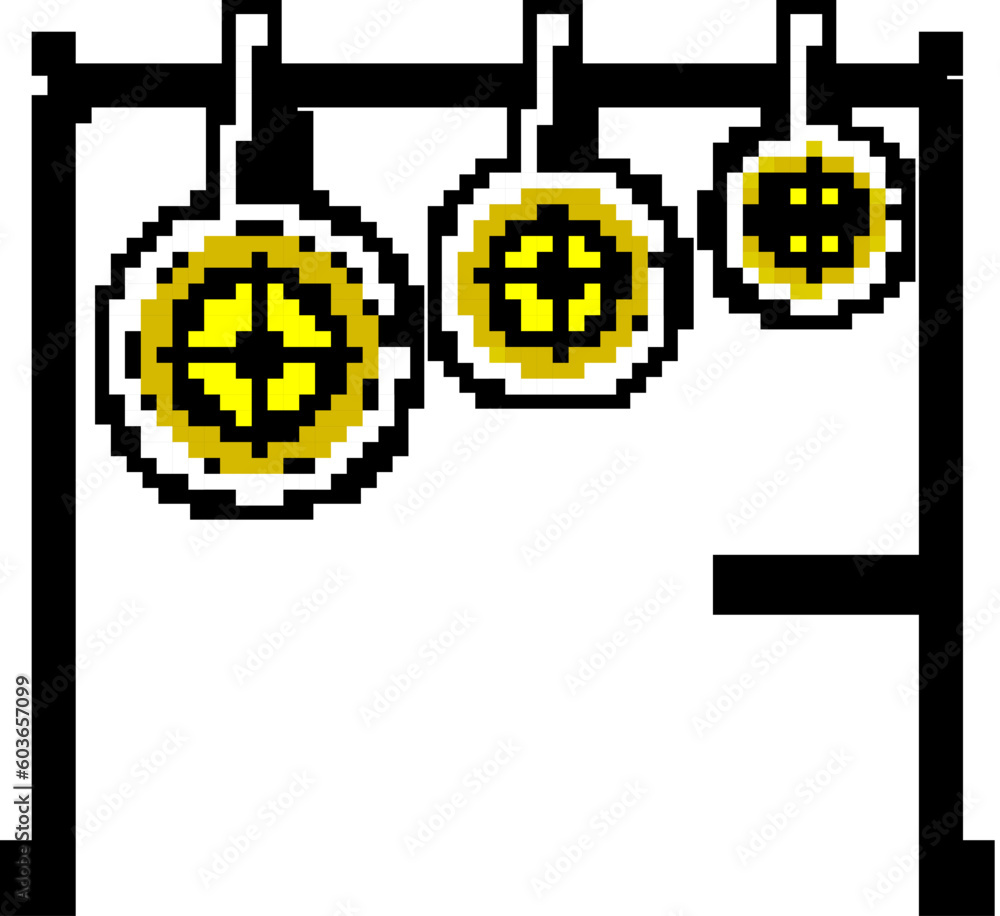 black shooting target game pixel art retro vector. bit silhouette aim ...