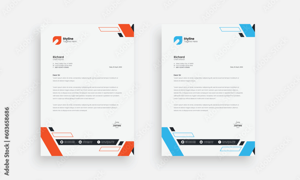 Editable Letterhead Design modern letterhead template design, let ...