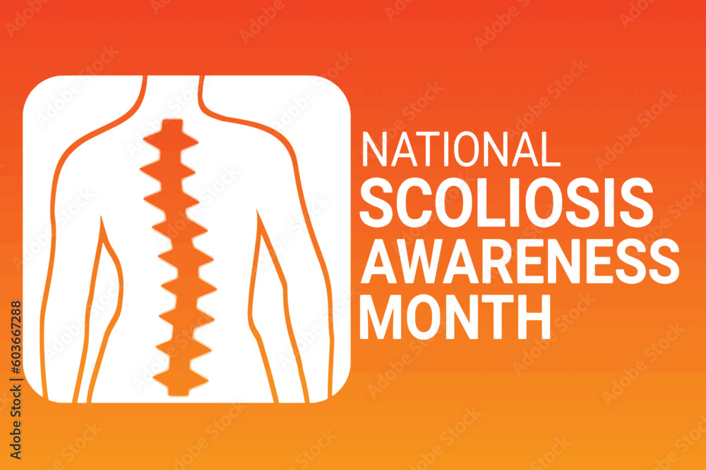 National Scoliosis Awareness Month Vector illustration. Holiday concept ...