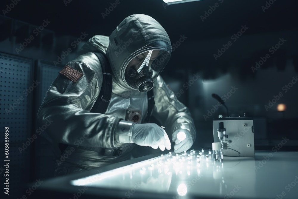 A military scientist prepares an advanced bioweapon in a secret ...