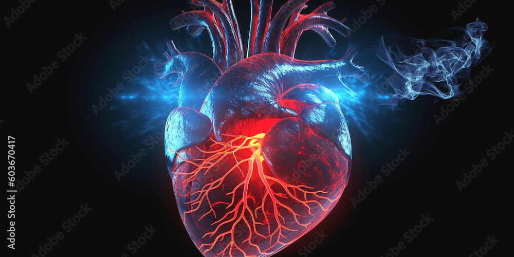 human heart,body head shape anatomy with artery brain nervous system ...